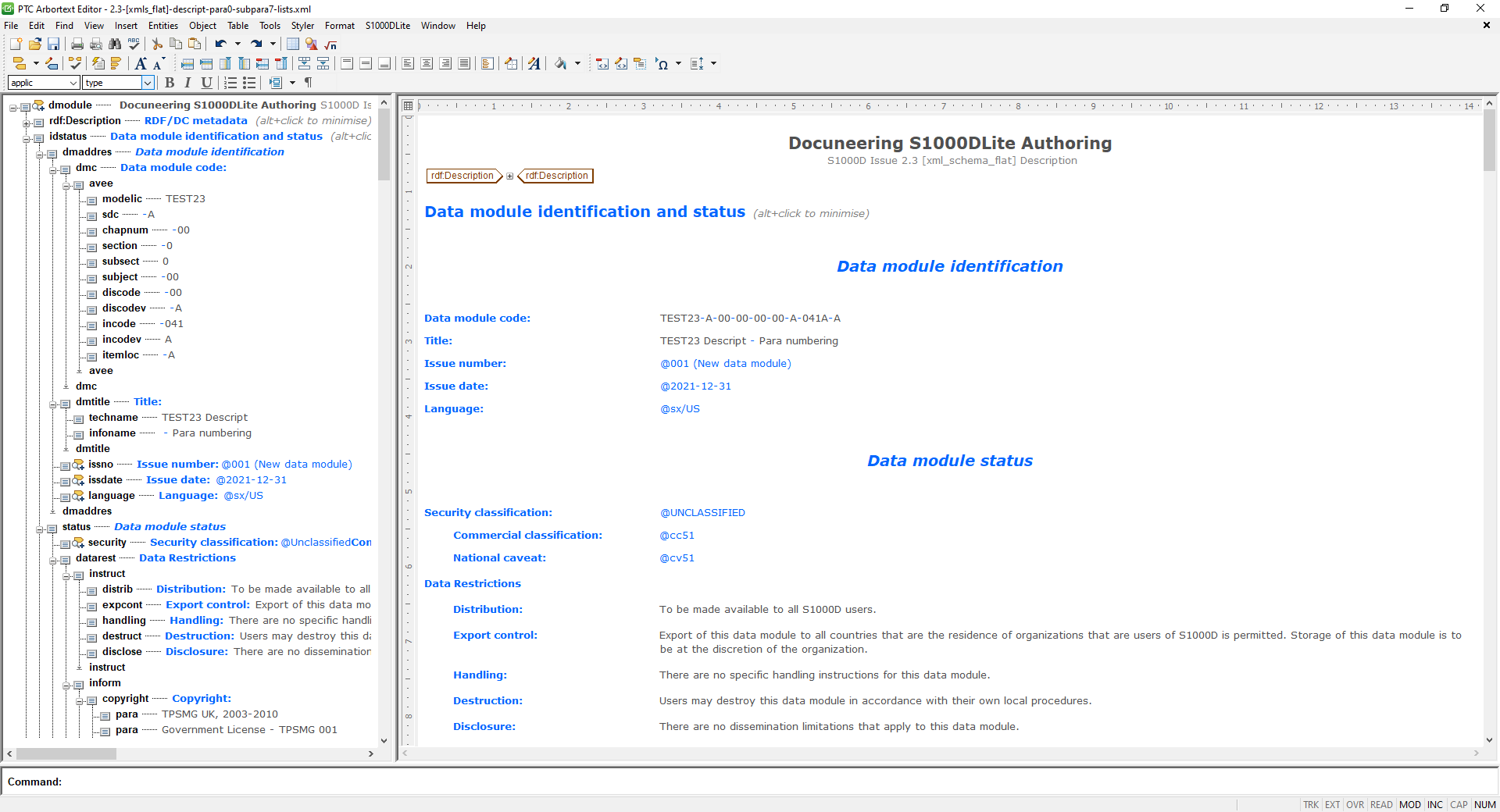 S1000D Authoring with Arbortext Editor | Docuneering Ltd