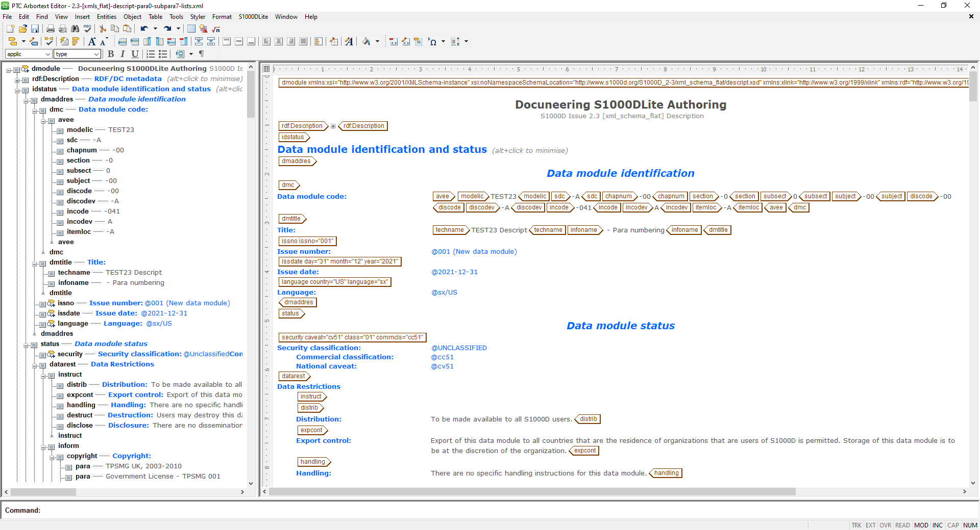 S1000D Authoring with Arbortext Editor | Docuneering Ltd